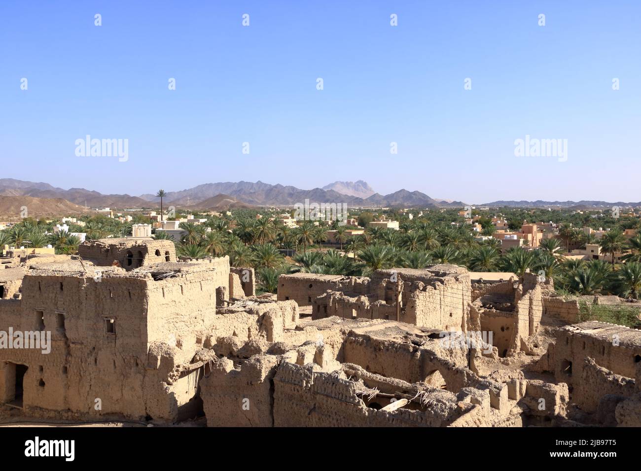 Bahla city in Oman view from the Bahla fort Stock Photo - Alamy