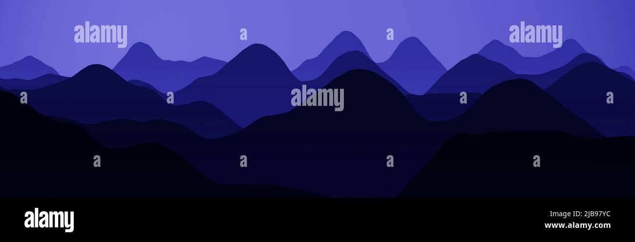 creative wide angle of hills ridges in the mist cg texture or ...