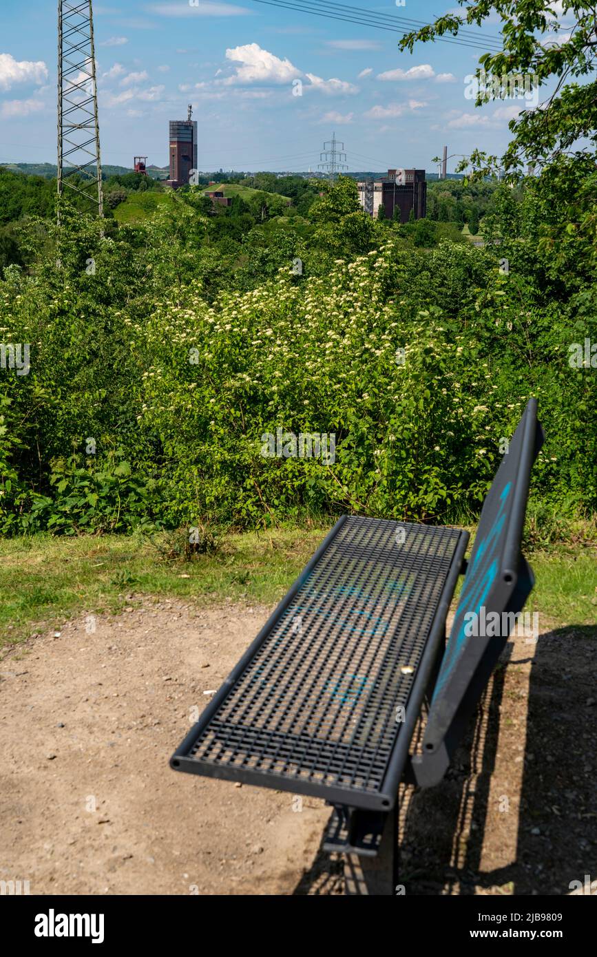 Eickhoff slag heap, view of Nordsternpark, vantage point, Essen, NRW ...