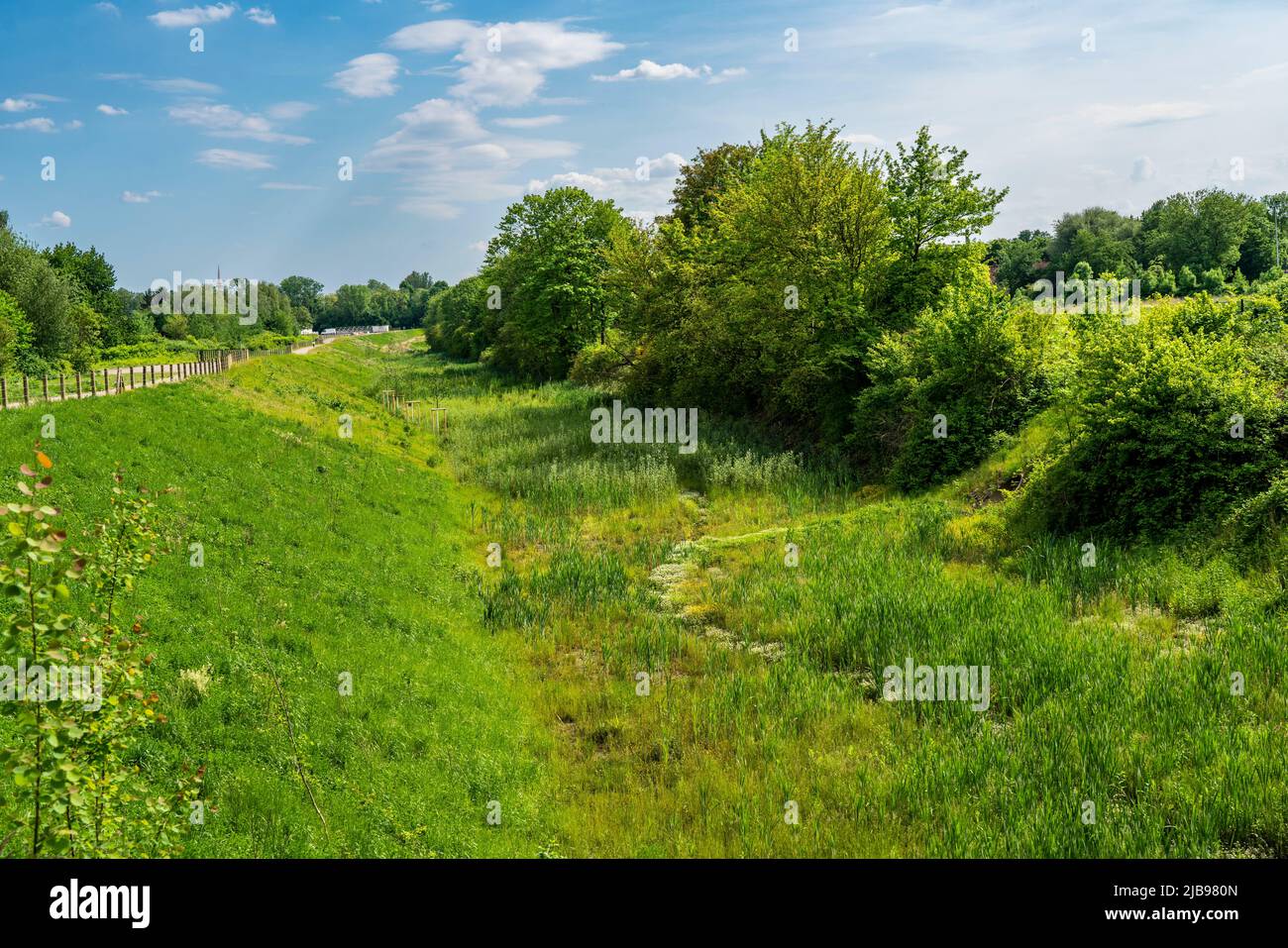 The Katernberger Bach, for over 40 years the stream was piped, 1.2 KM ...