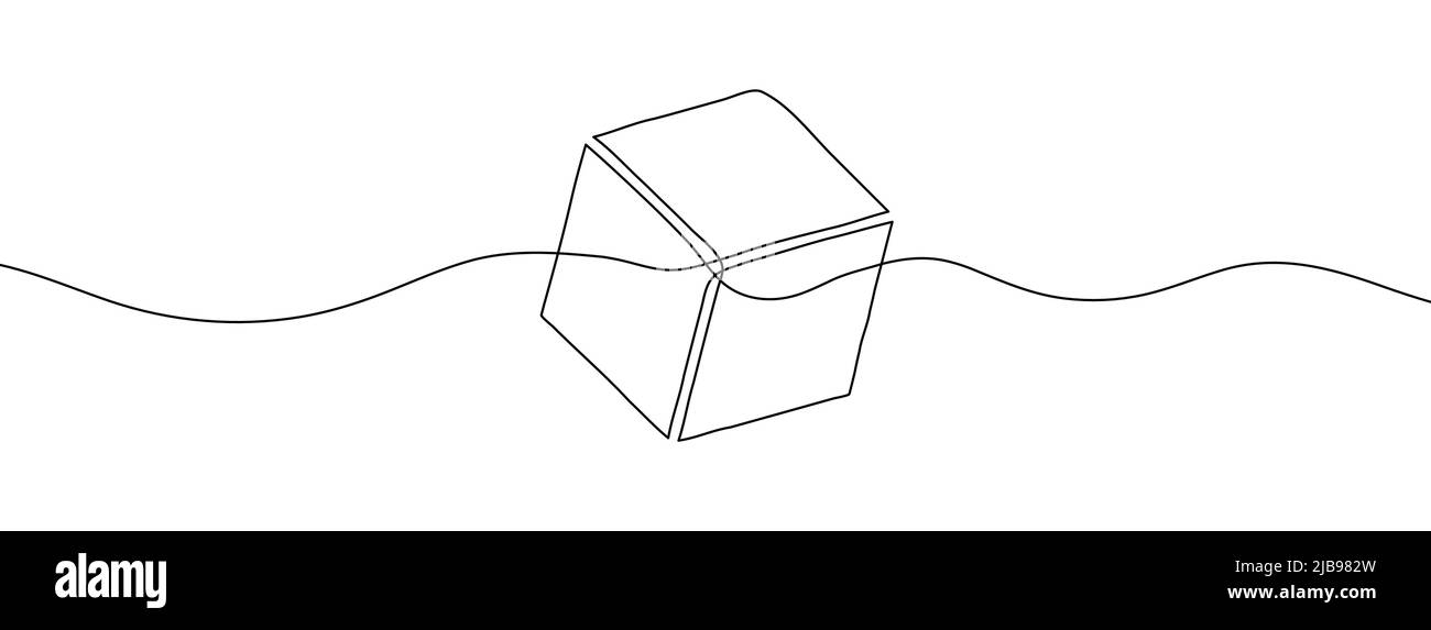 Cube Line Drawing