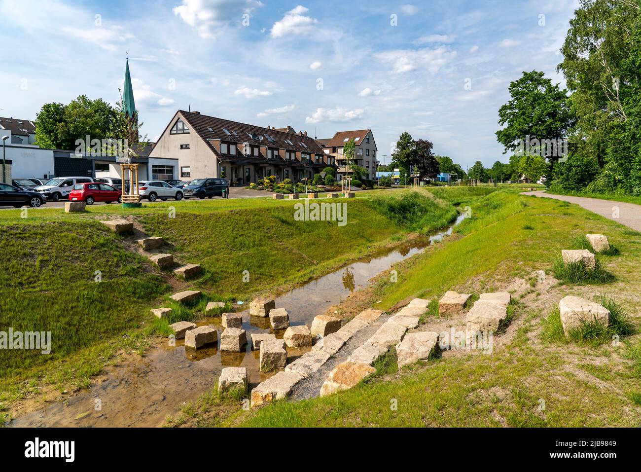 The Katernberger Bach, for over 40 years the stream was piped, 1.2 km ...
