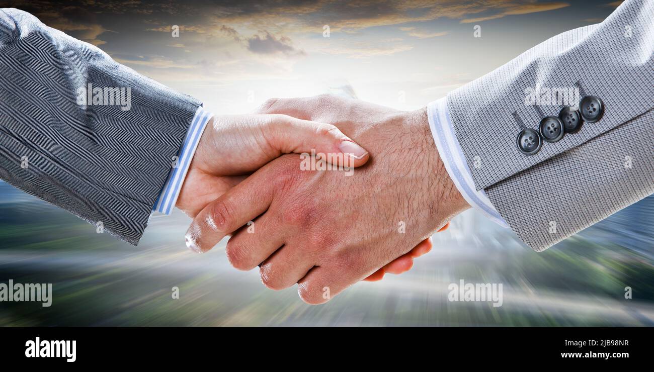 Partnership concept. Image of handshake Stock Photo - Alamy