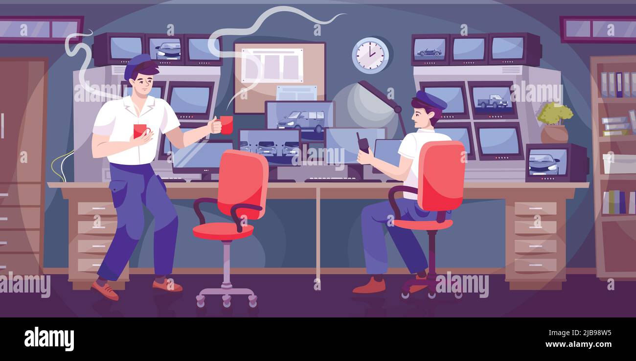 Security room guards Stock Vector Images - Alamy