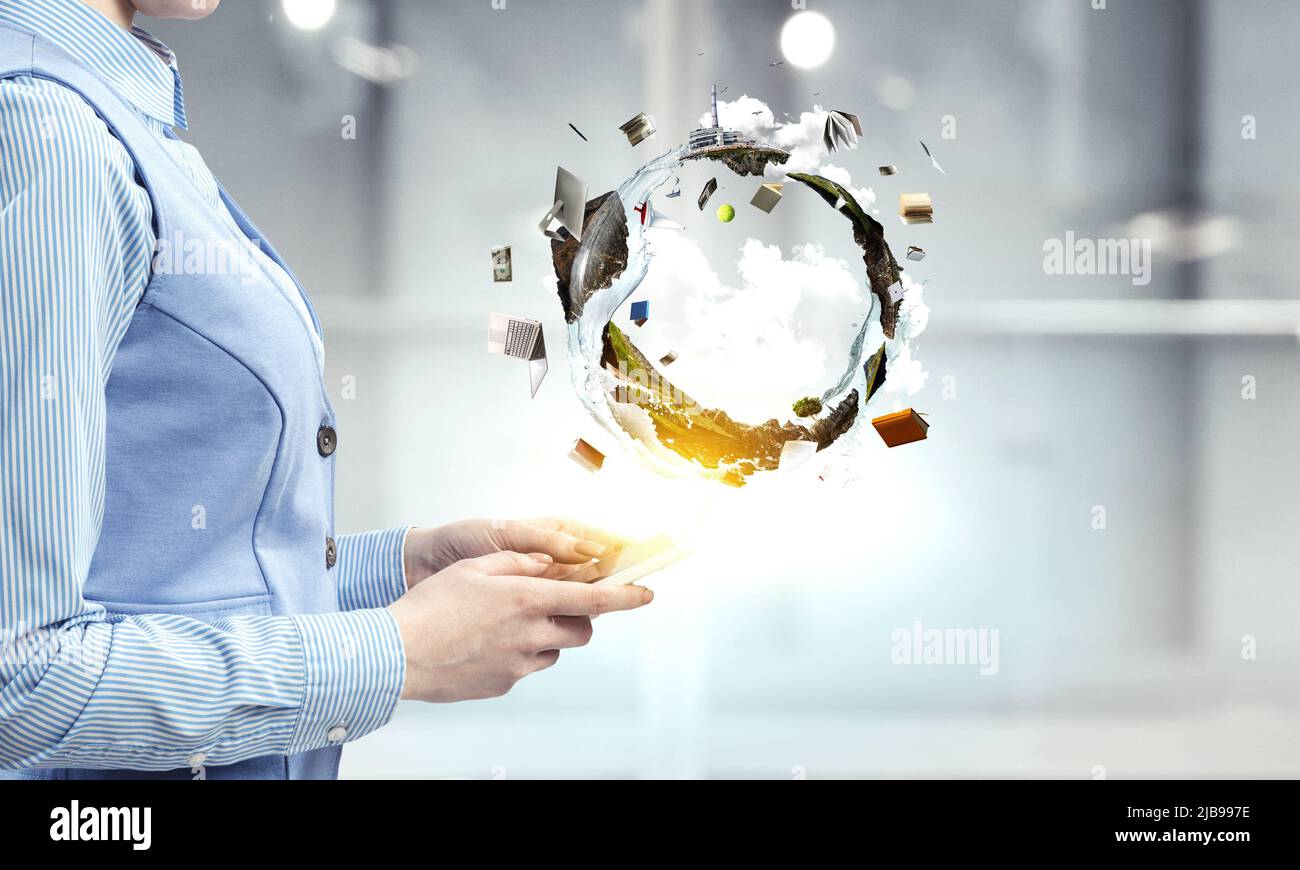 Technology and eco friendly business Stock Photo - Alamy