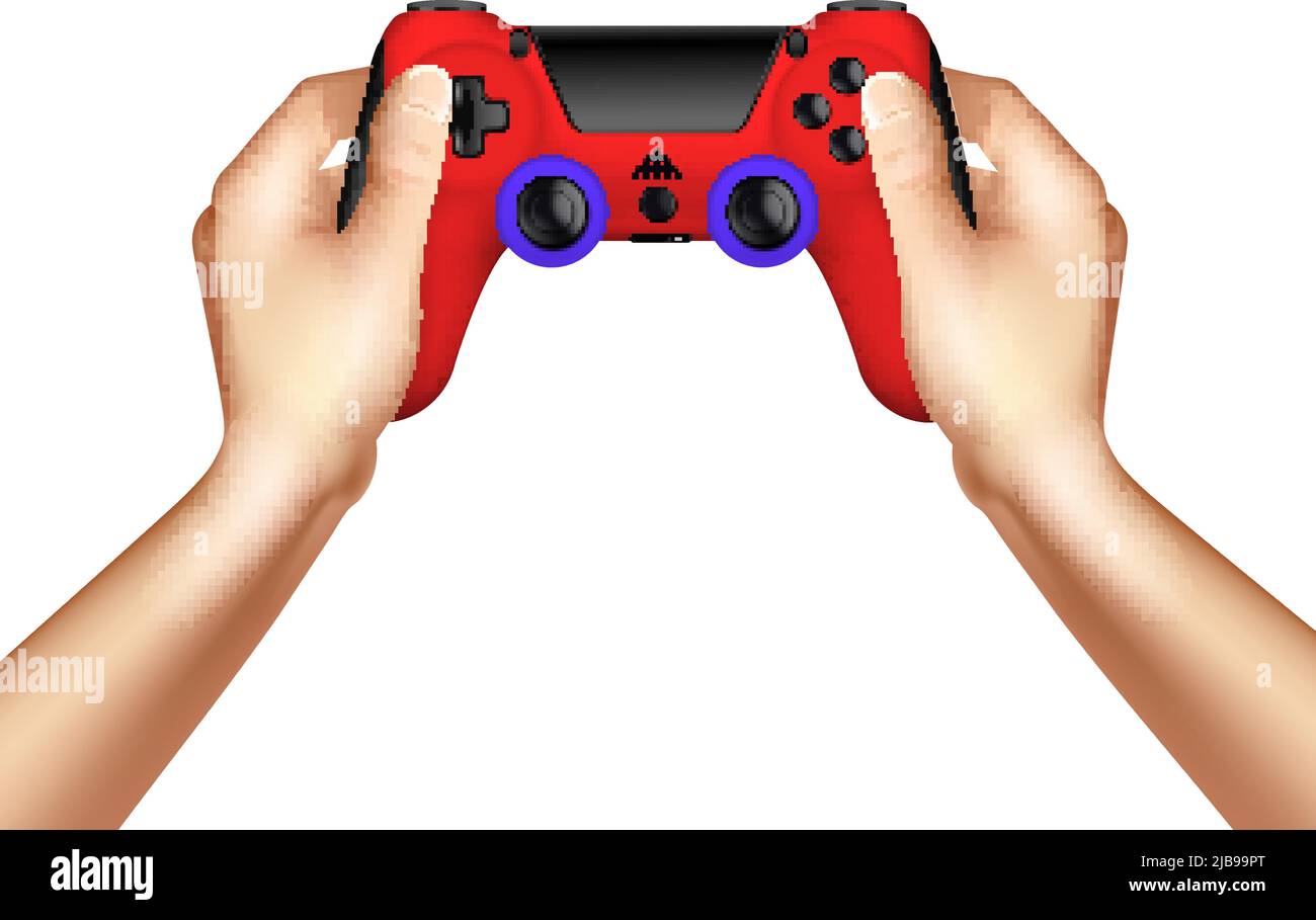 Video game realistic design concept with wireless gamepad controller in ...