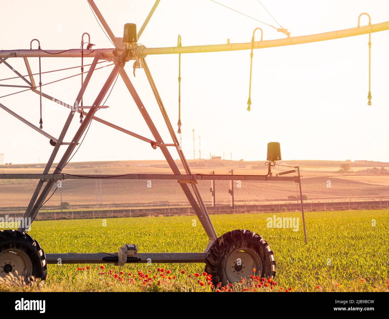 Center Pivot Irrigation System in ecological field.. High quality photo ...