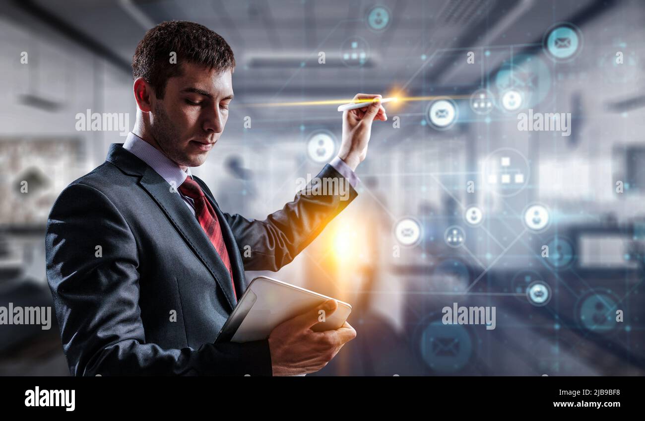 Innovative technologies image . Mixed media Stock Photo - Alamy