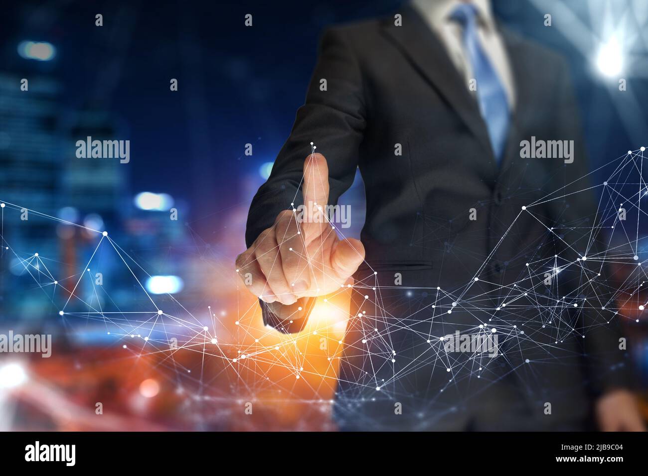 Business graph and trade monitor Stock Photo - Alamy
