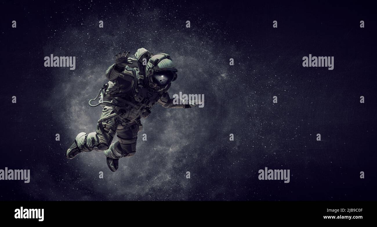 Astronaut and space exploration theme Stock Photo - Alamy
