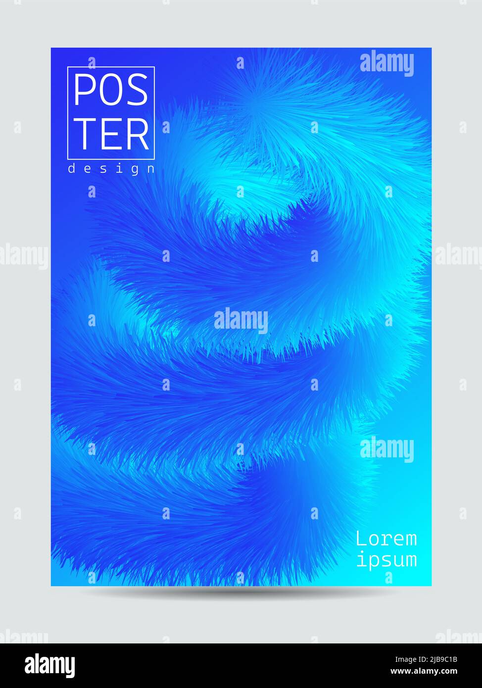 Bright neon poster design blue Stock Vector Image & Art - Alamy