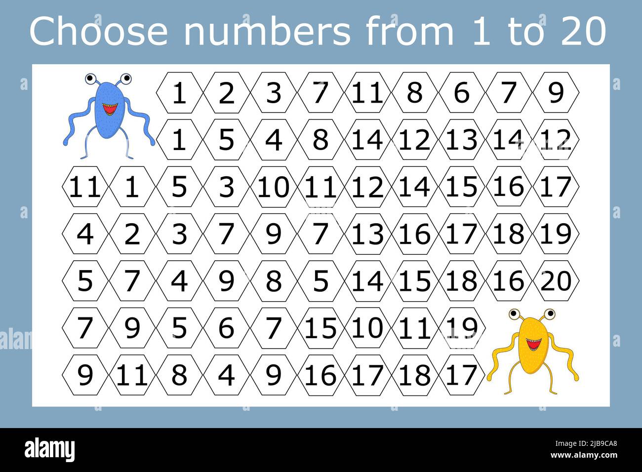 Counting maze for kids. A fun game, a mathematical puzzle with the ...
