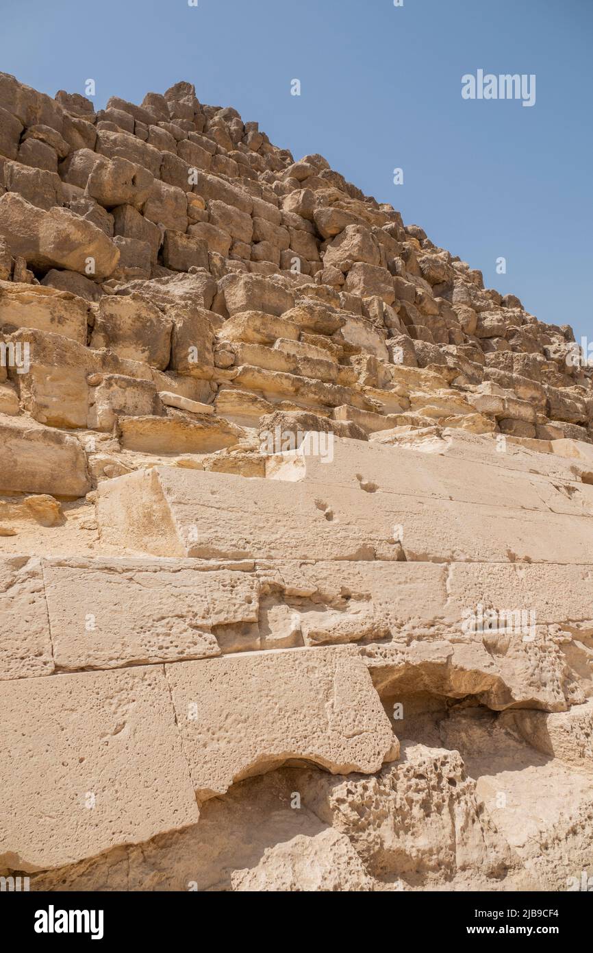 Pyramid of Khufu on the Giza plateau, the Great Pyramids of Giza, Cairo ...