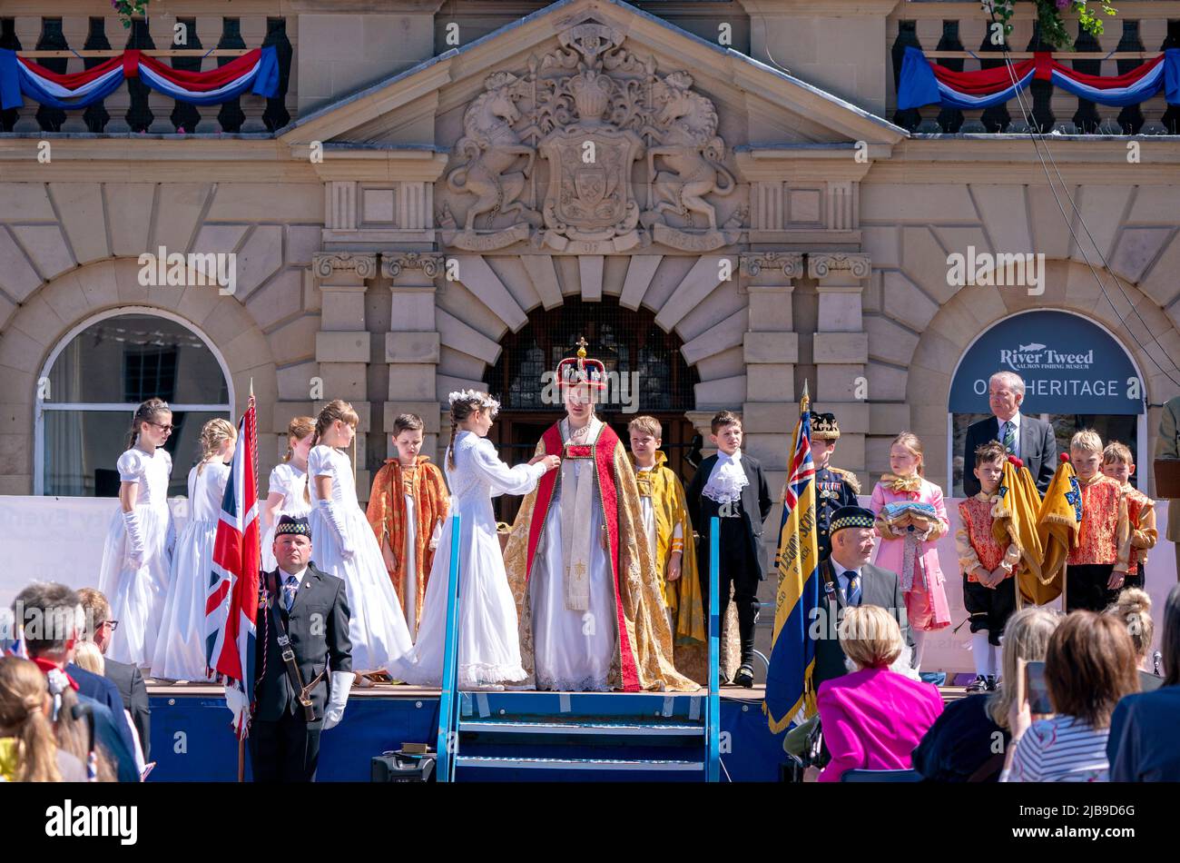 Susannah Ayling, aged 12, plays the part of The Queen in a re-enactment ...
