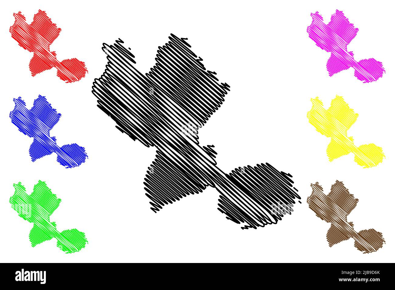 Bacan island (Republic of Indonesia, Moluccas Archipelago) map vector ...