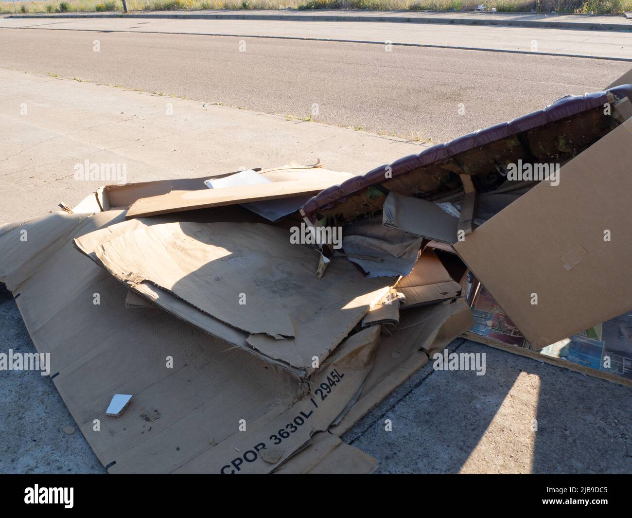 Overflowing garbage container on a street. Recycling concept. HQ image ...