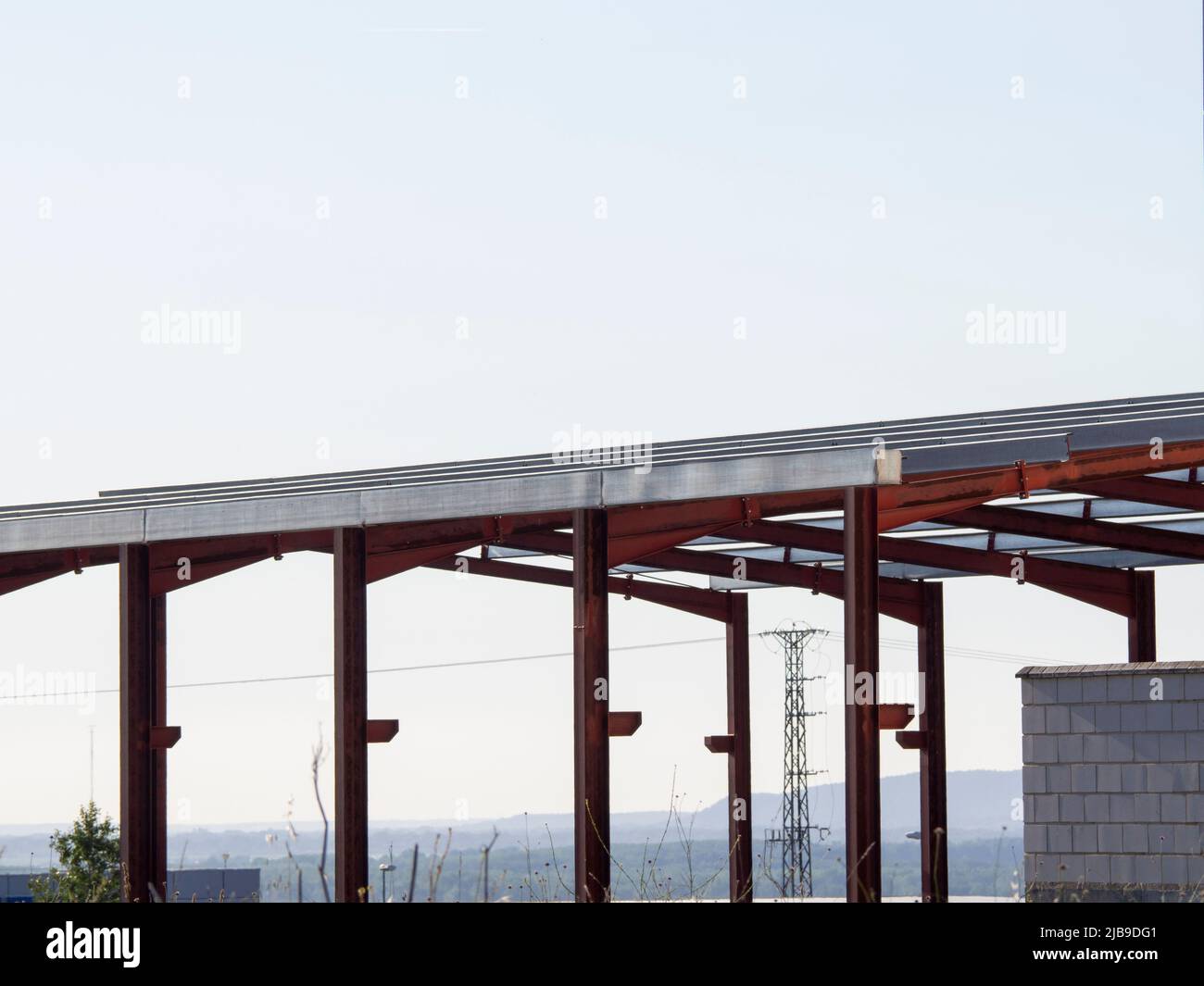 Metal structure under construction. Engineering concept. HQ image Stock ...