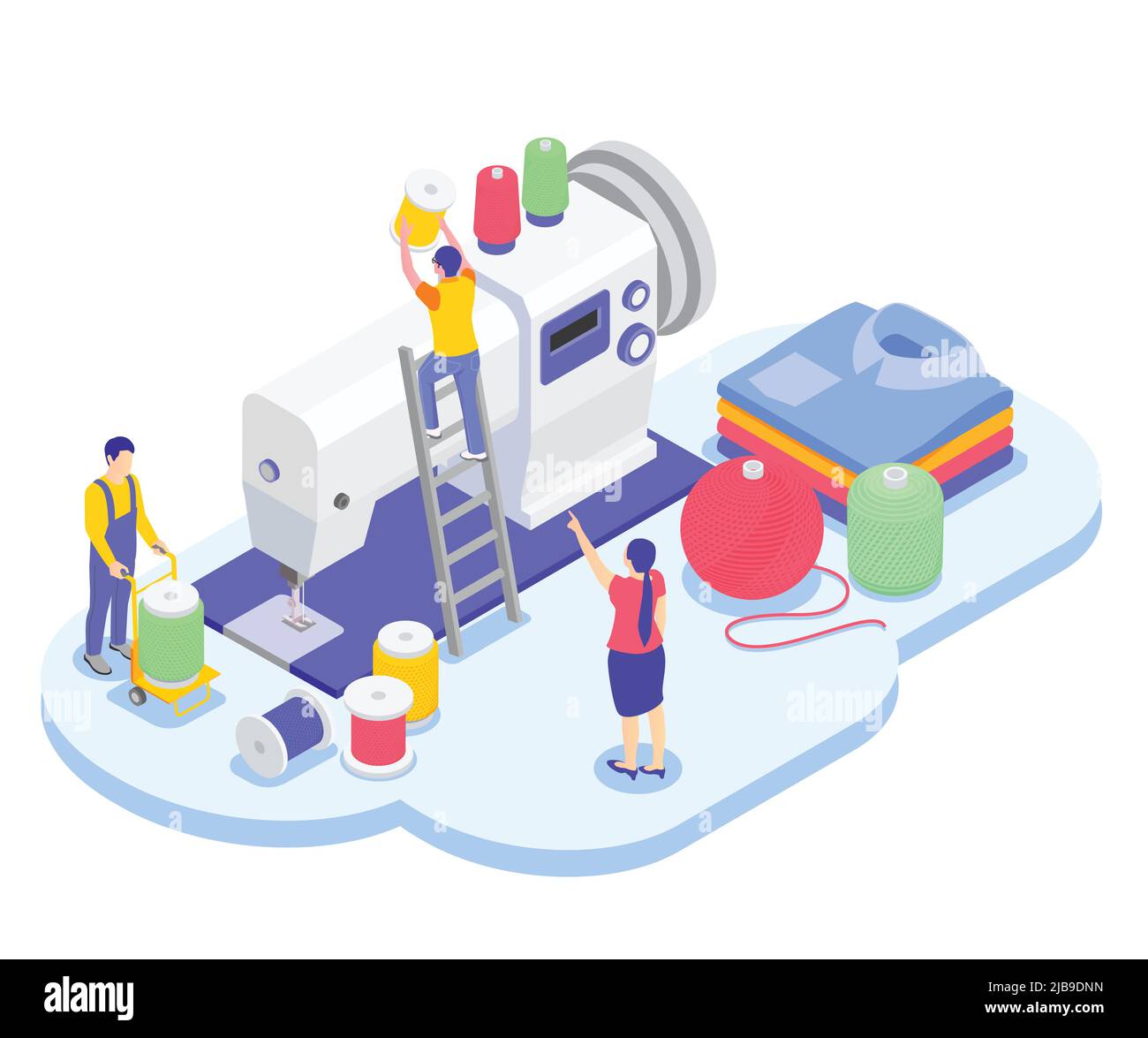 Machine cotton technique Stock Vector Images - Alamy