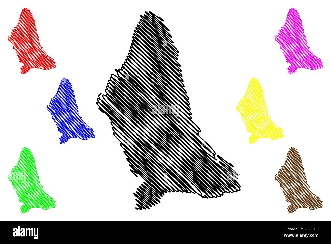 Bantayan island (Asia, Republic of the Philippines) map vector ...