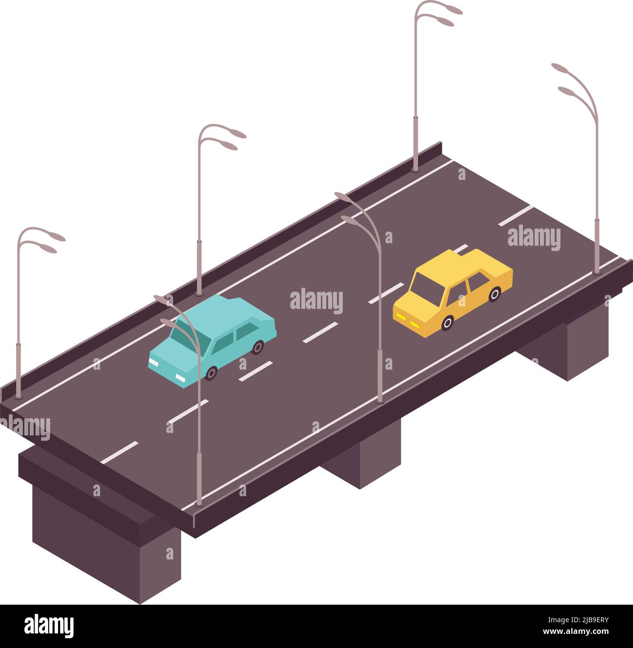 Flyover road view Cut Out Stock Images & Pictures - Alamy