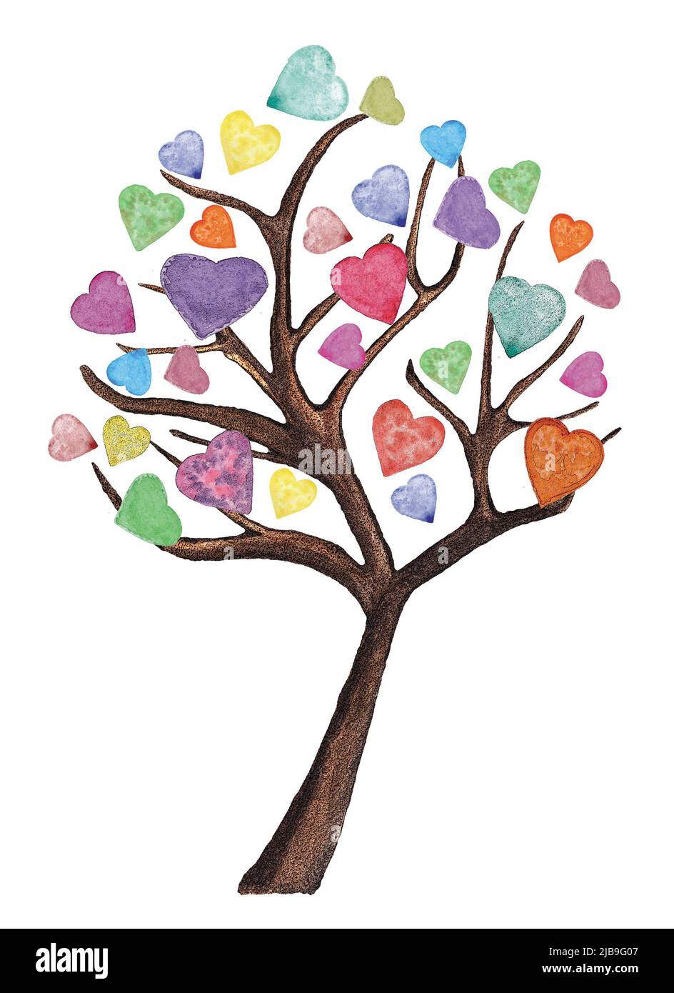 Heart Tree Drawing