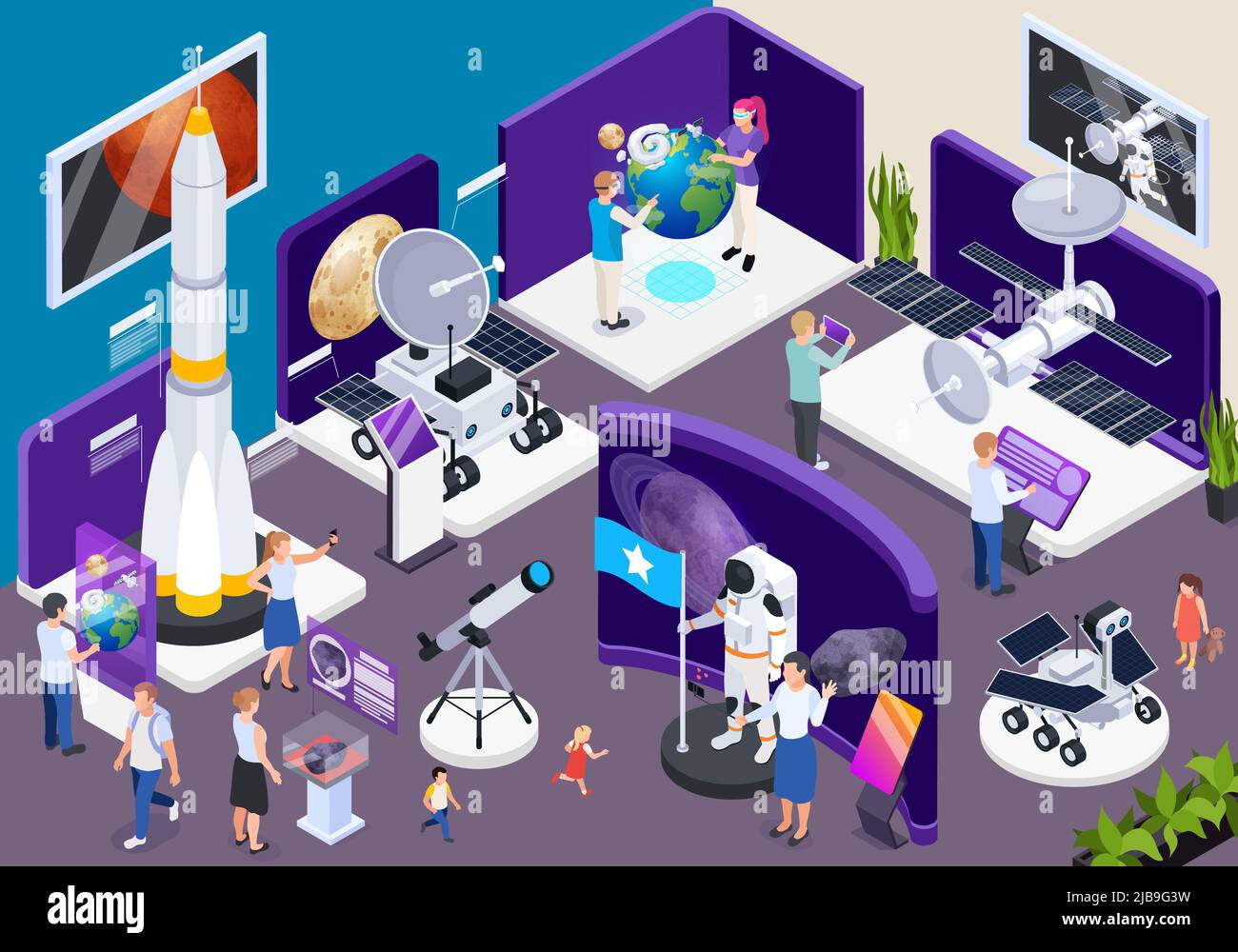 Interactive science museum Stock Vector Images - Alamy