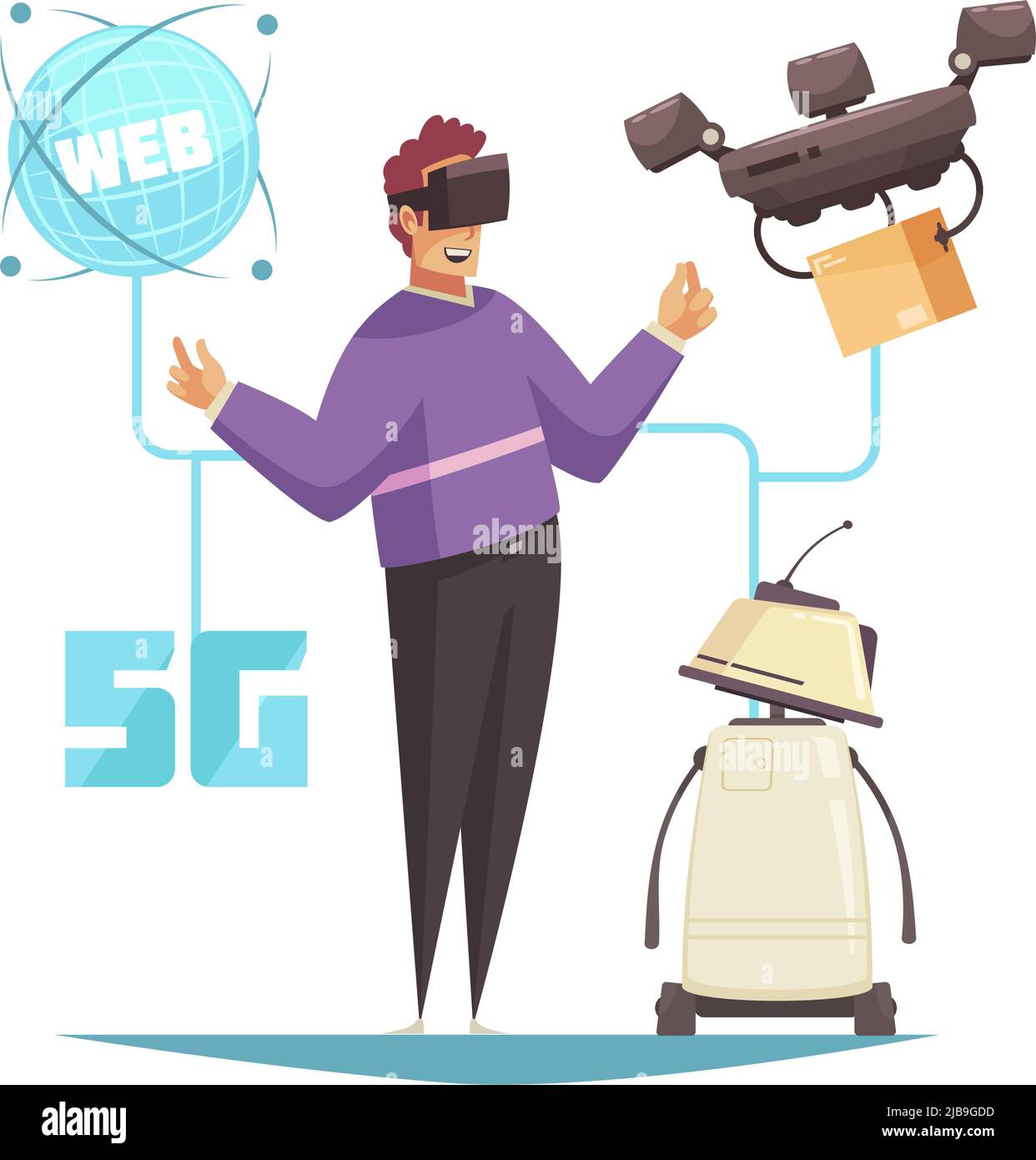 Futuristic 5g internet Cut Out Stock Images & Pictures - Alamy