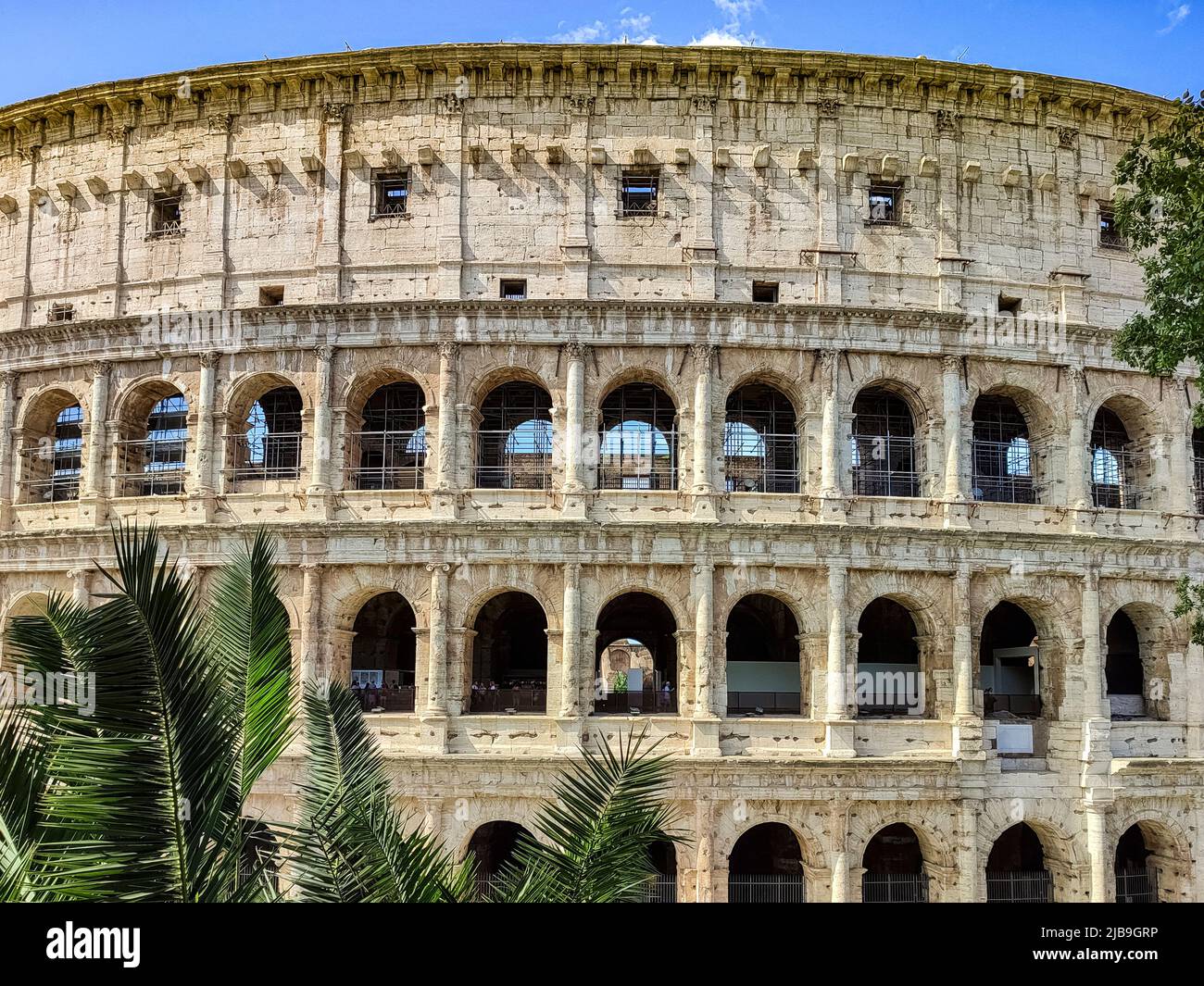 Facade of the Coliseum of Rome Stock Photo - Alamy