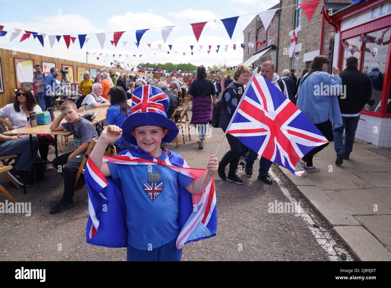 Danny-ray Davis, seven, from Winlaton, during Platinum Jubilee ...