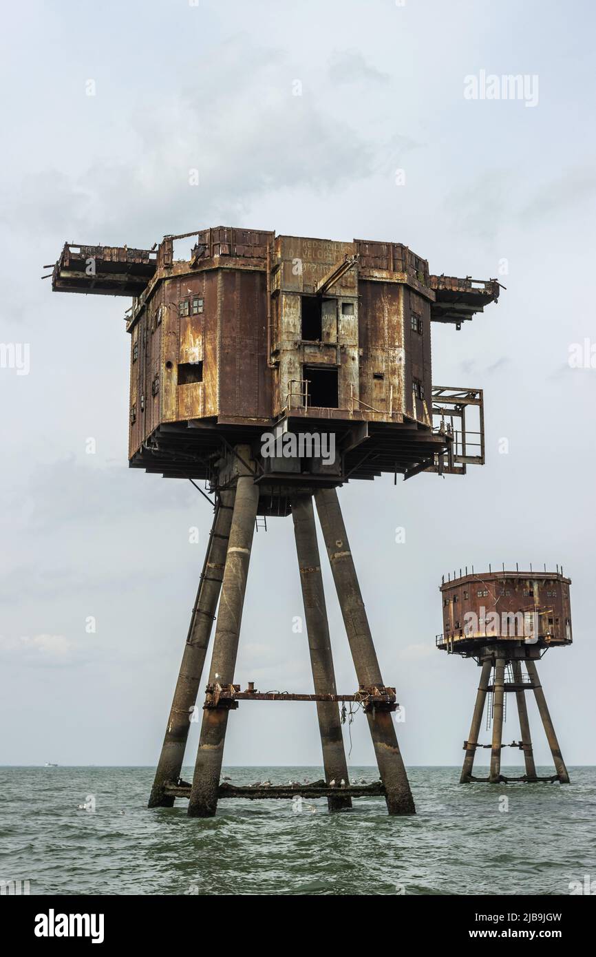 Maunsell Forts in the Thames Estuary Stock Photo - Alamy