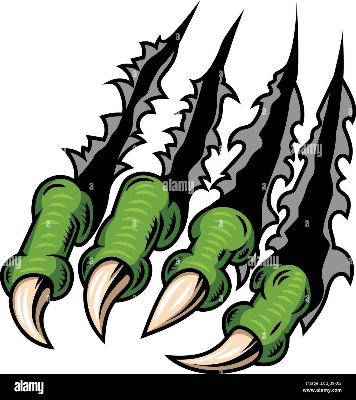 Illustration monster claw hand scratching Stock Vector Images - Alamy
