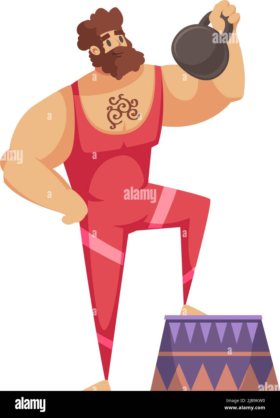 Circus Strongman Cartoon
