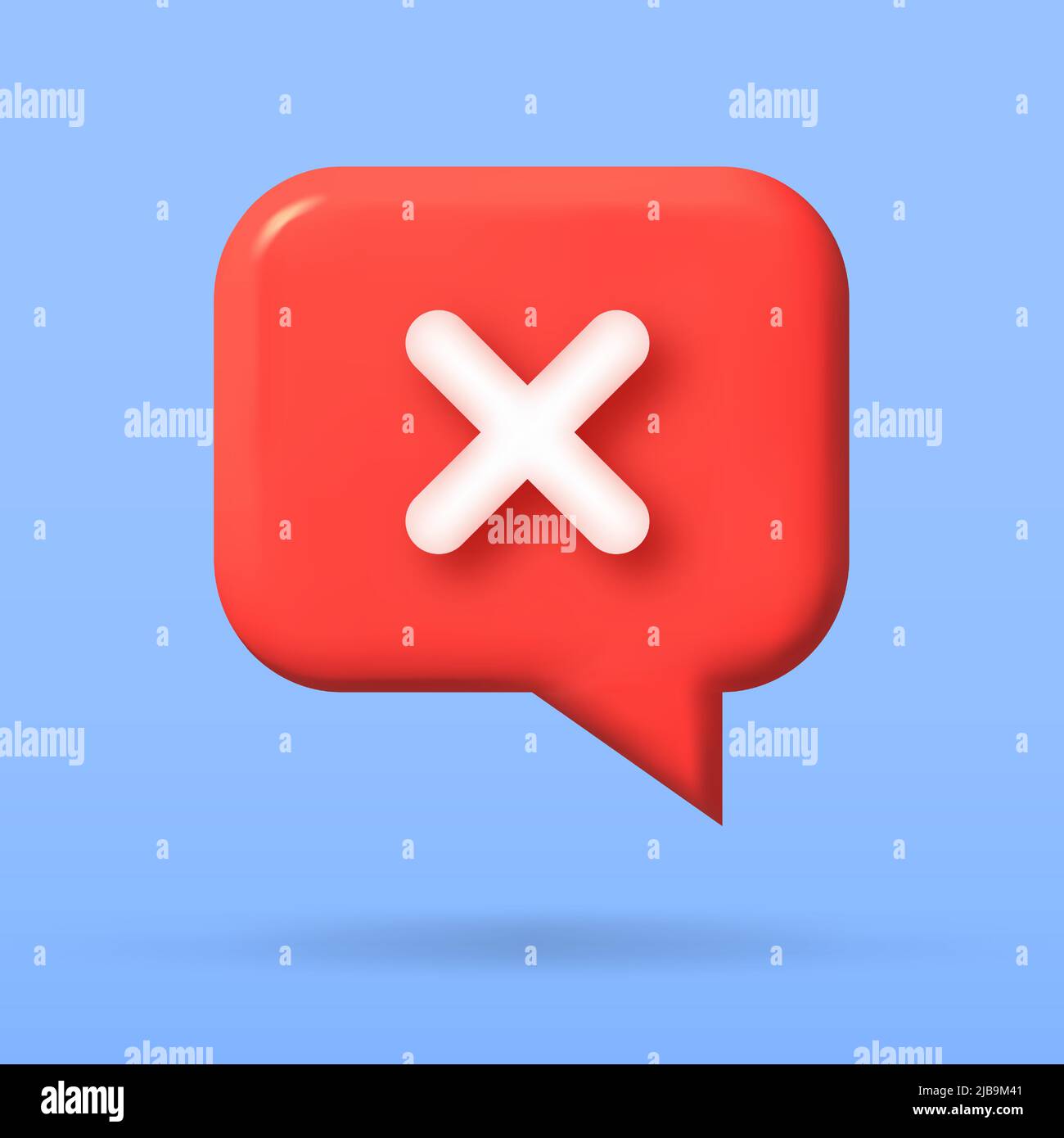Cross ban and error icon. Vector 3d illustration Stock Vector Image ...