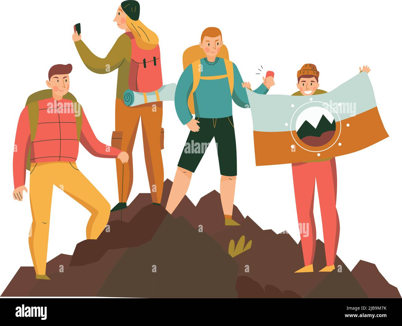 Trekking flags Stock Vector Images - Alamy