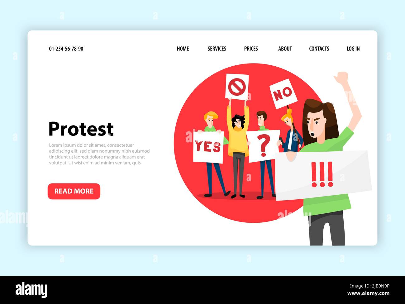 Protesting people activist horizontal banner background for website ...