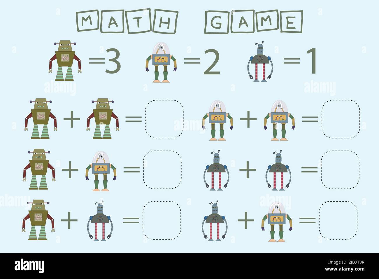 worksheet vector design, task to calculate the answer and connect to ...