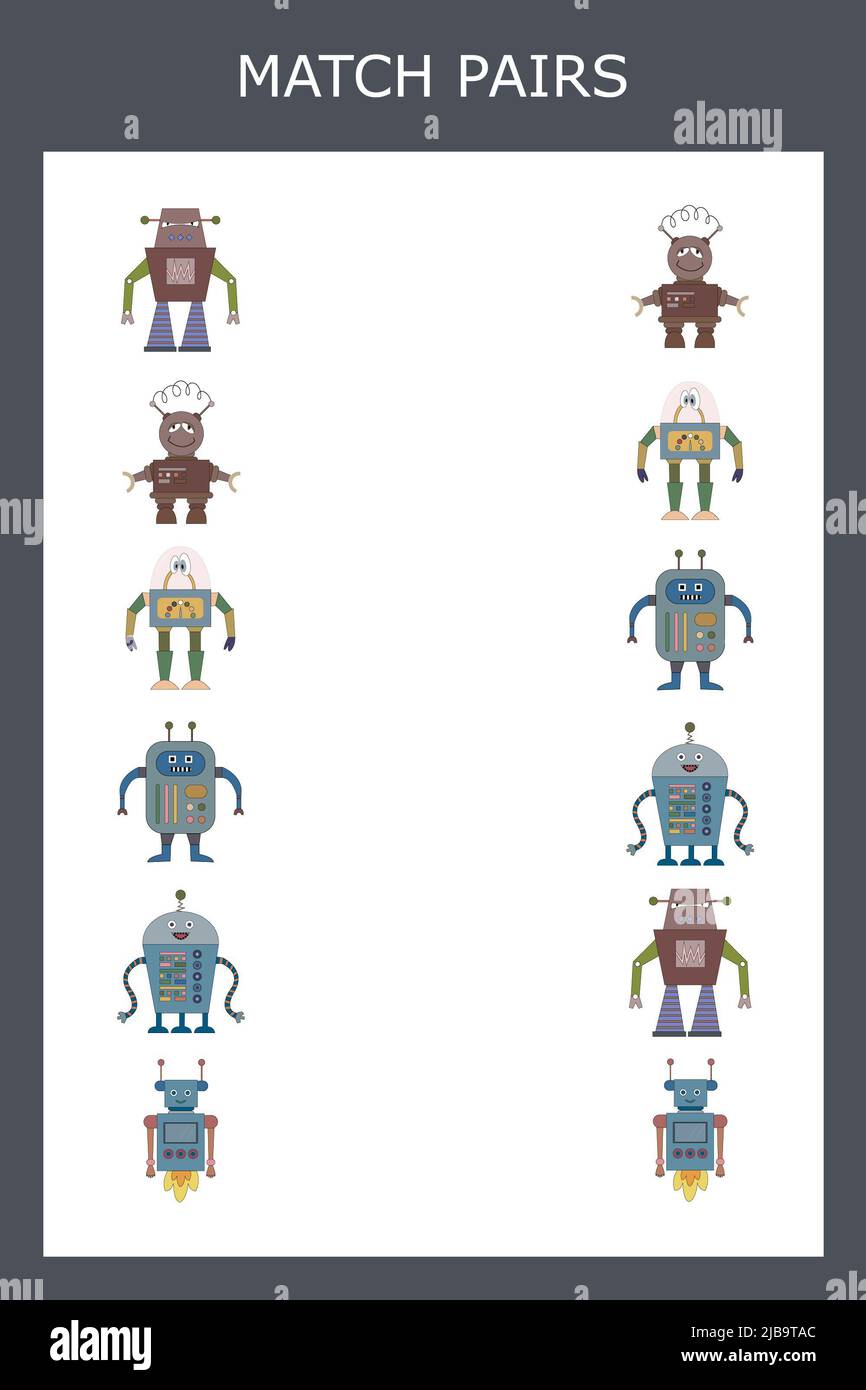 Robot Matching Printable