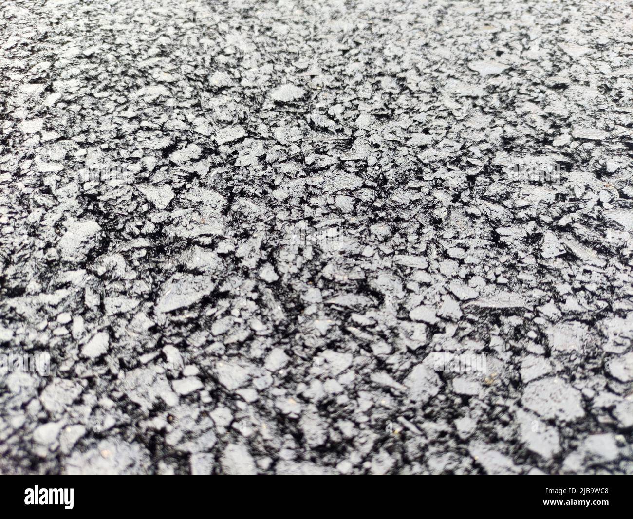 Asphalt road background, close view. Highway pavement texture macro ...