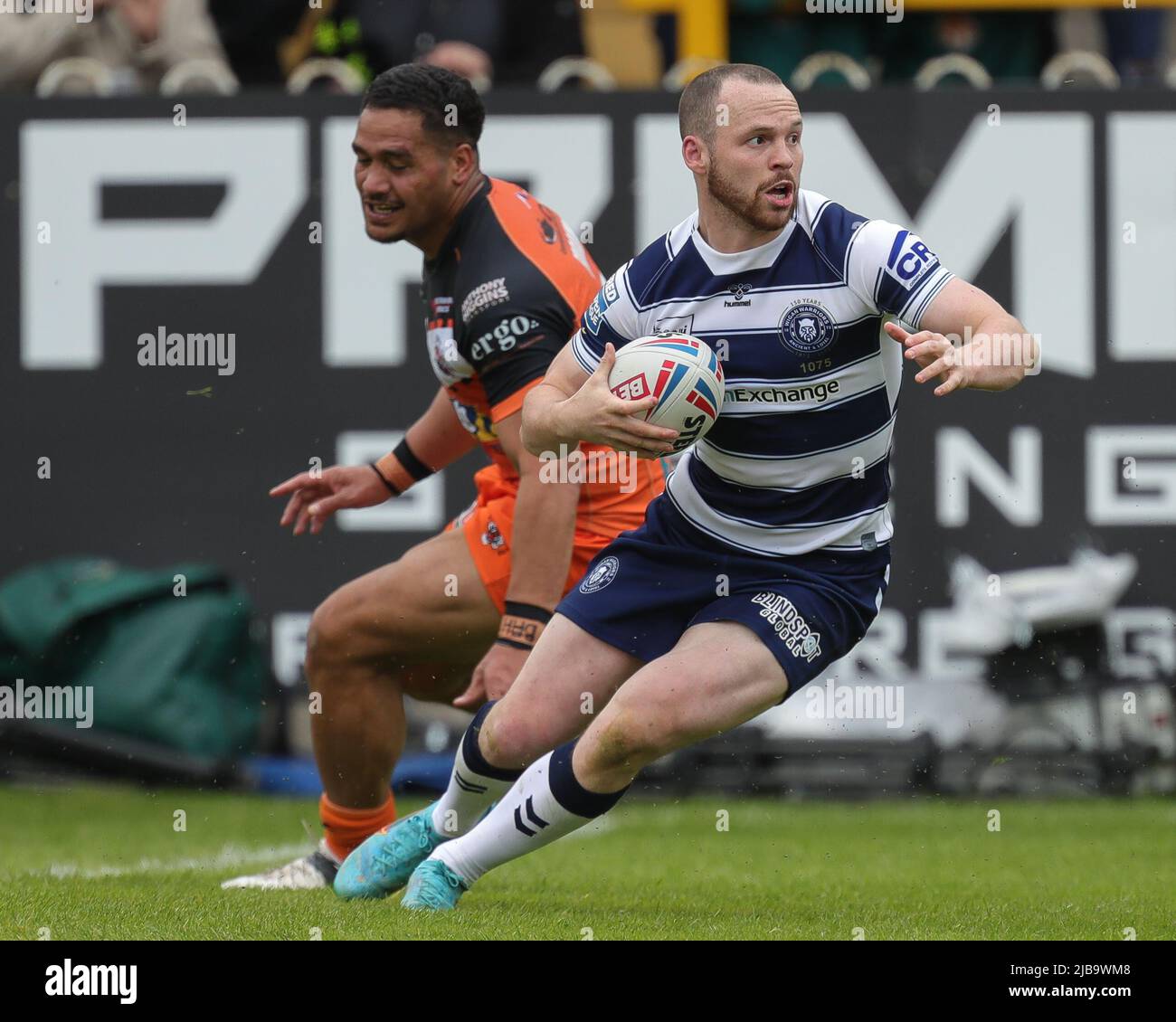 Liam Marshall #5 of Wigan Warriors in action during the game Stock ...