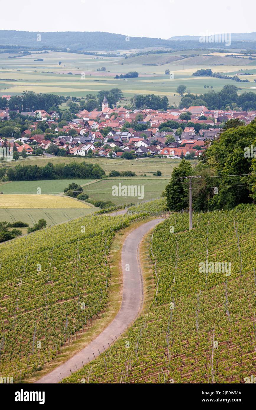 Ipsheim, Germany. 03rd June, 2022. The town of Ipsheim can be seen ...