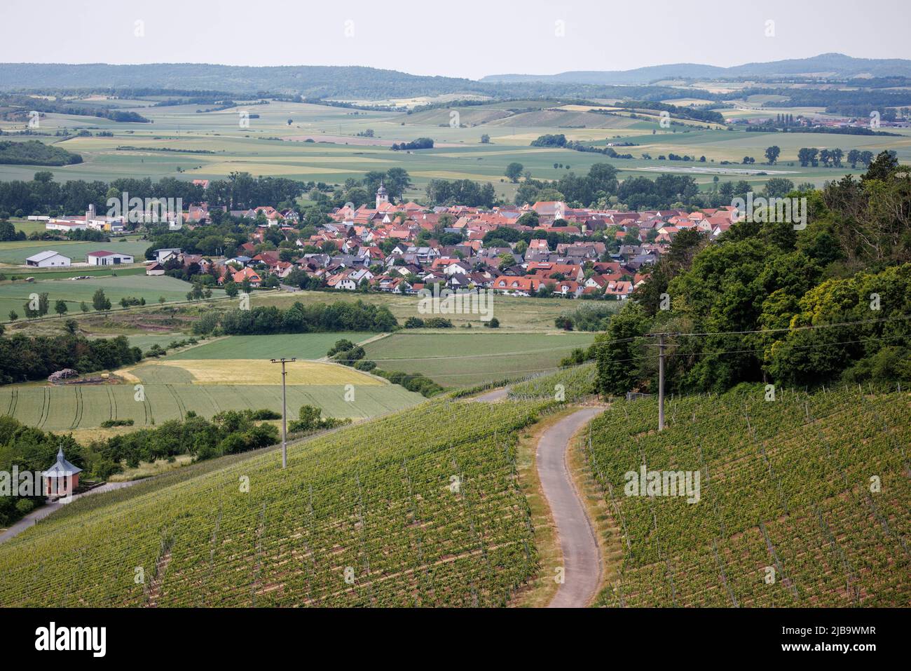 Ipsheim, Germany. 03rd June, 2022. The town of Ipsheim can be seen ...
