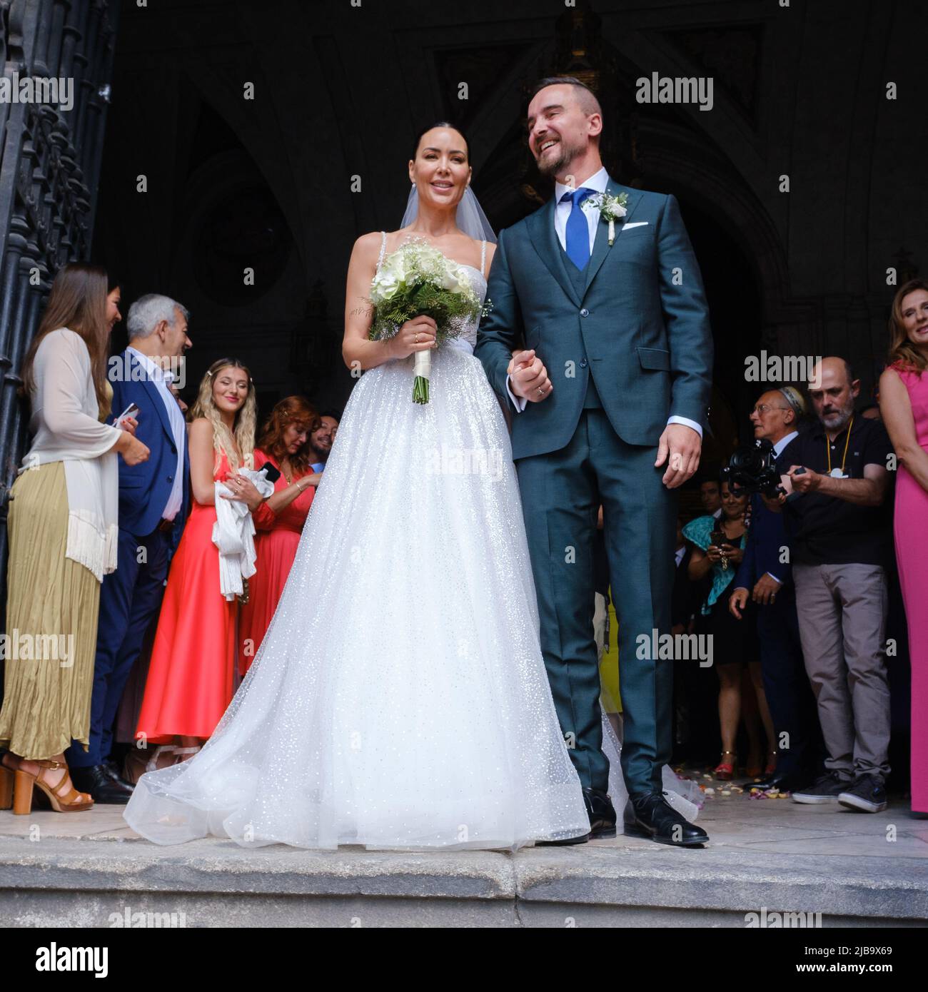 Madrid, Spain. 04th June, 2022. Vania Millan and Julian Bayon pose at ...