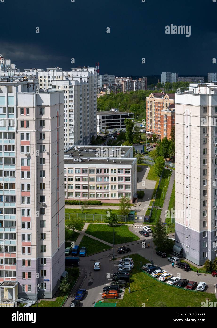 Top view beautiful residential area hi-res stock photography and images ...