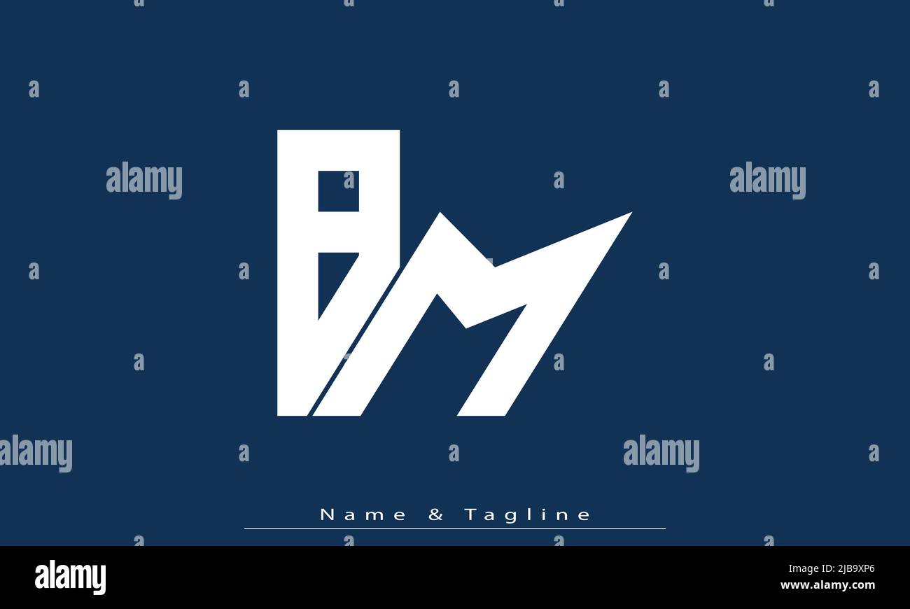 Alphabet letters Initials Monogram logo BM, MB Stock Vector Image & Art ...