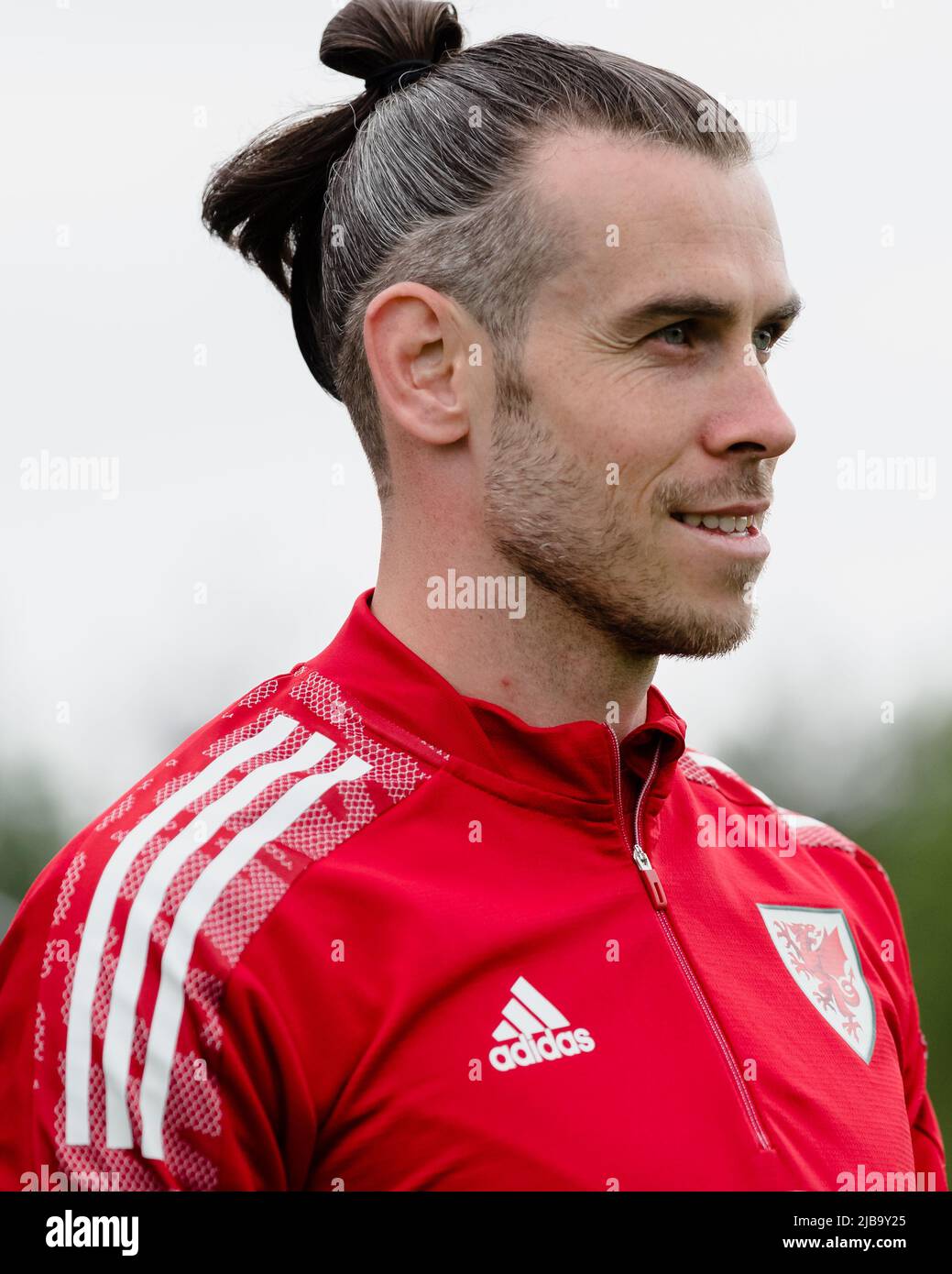 PONTYCLUN, WALES - 04 JUNE 2022: Wales' Gareth Bale during a training ...