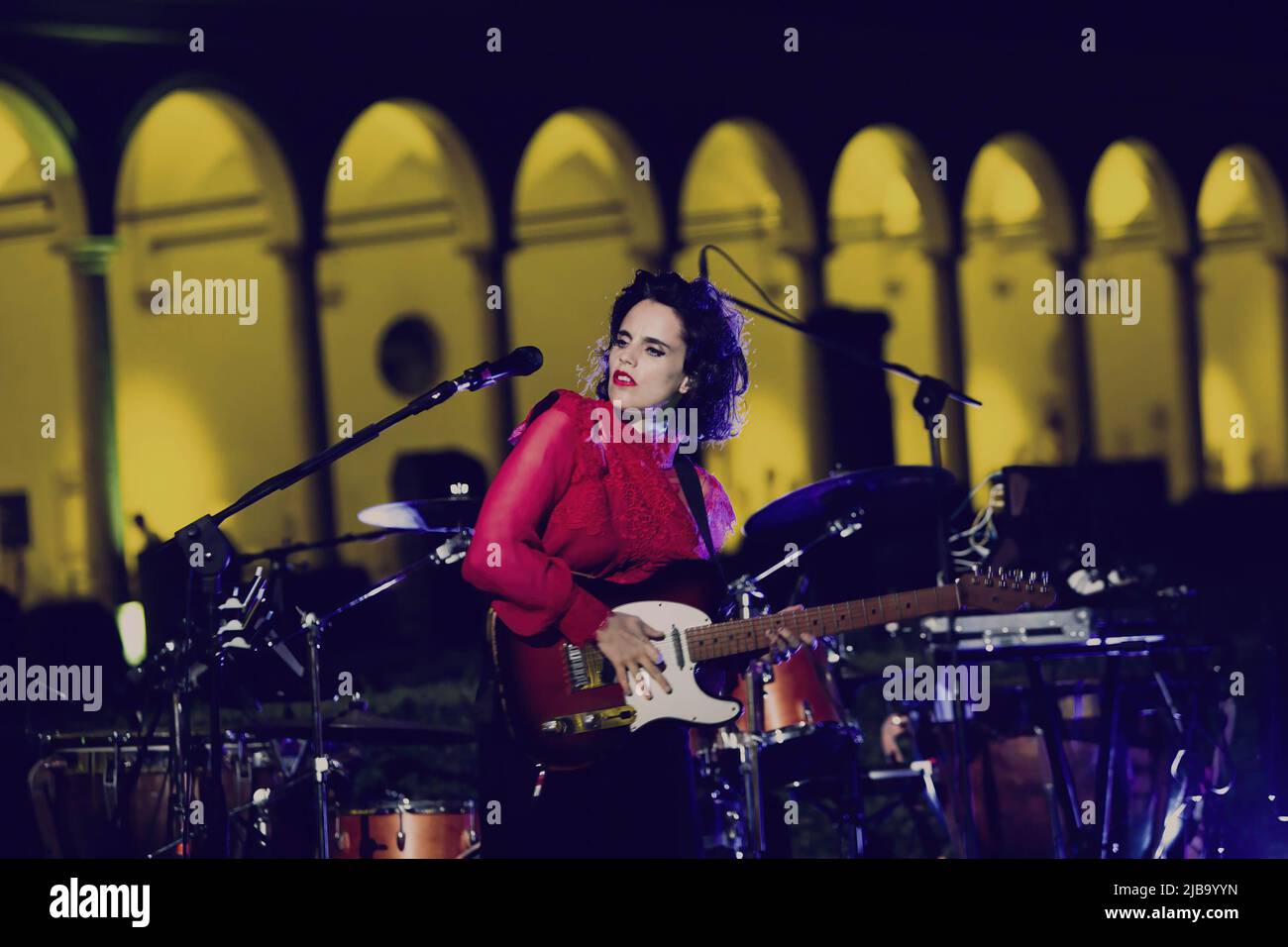 English singer-songwriter and guitarist, Anna Calvi performs live on ...