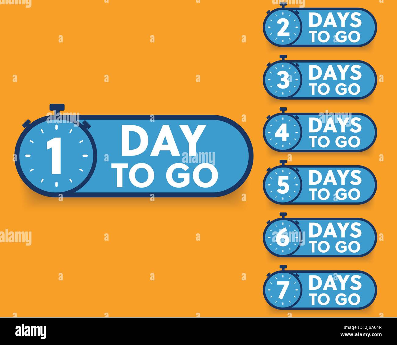 Countdown time with number of days left banner design Stock Vector ...