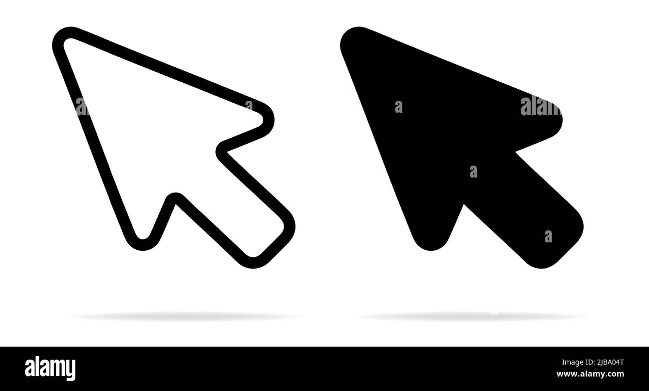 Clean vector modern set of arrow cursors symbol icons Stock Vector Image & Art - Alamy