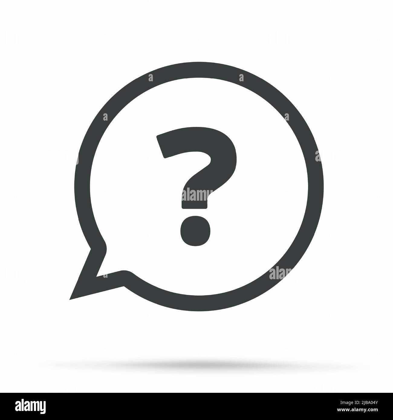 Question mark sign icon. Help symbol. FAQ sign. Flat design style Stock ...