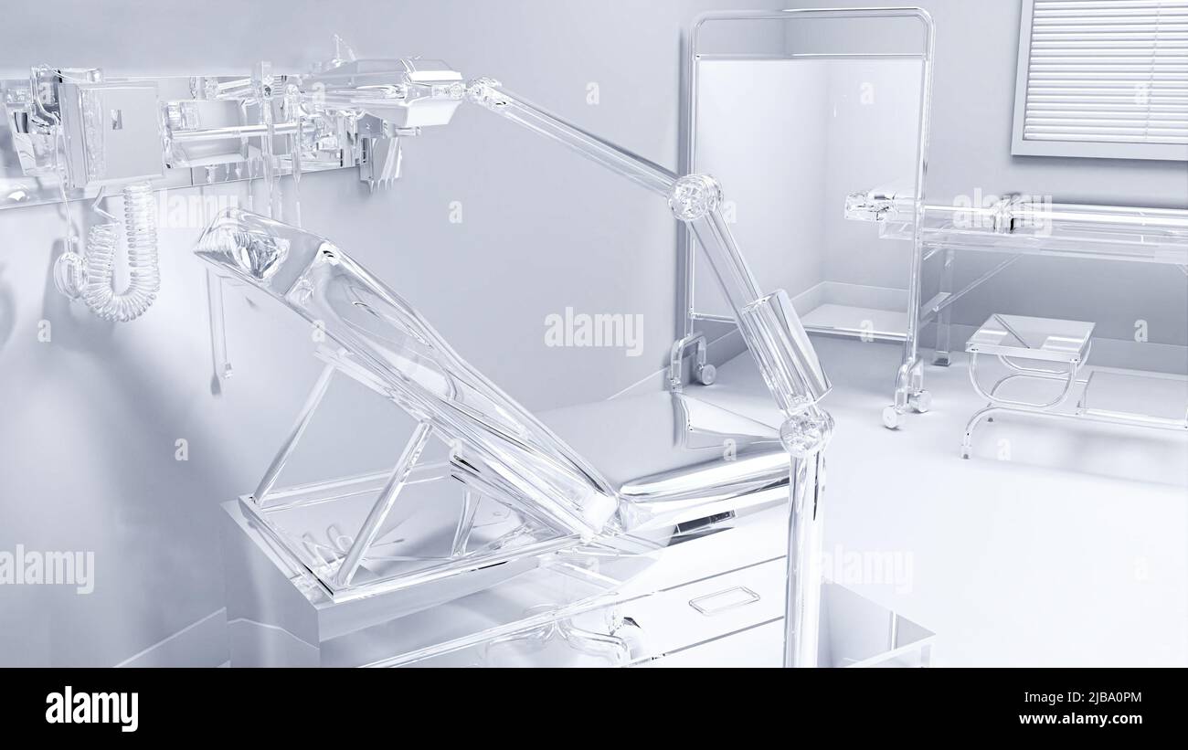 3D-illustration of a transparent hospital room Stock Photo - Alamy